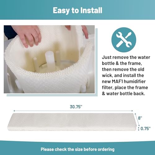 Daplido Humidifier Wick Filters Replacement 2 Pack MAF1 Daplido Humidifier Wick Filters Replacement 2 Pack MAF1